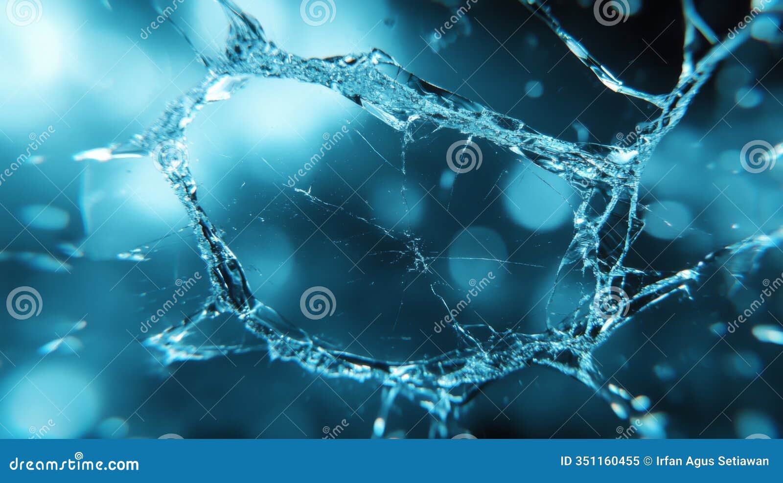 Abstract Blue Fractured Glass Surface Texture Royalty-Free Stock Photo ...