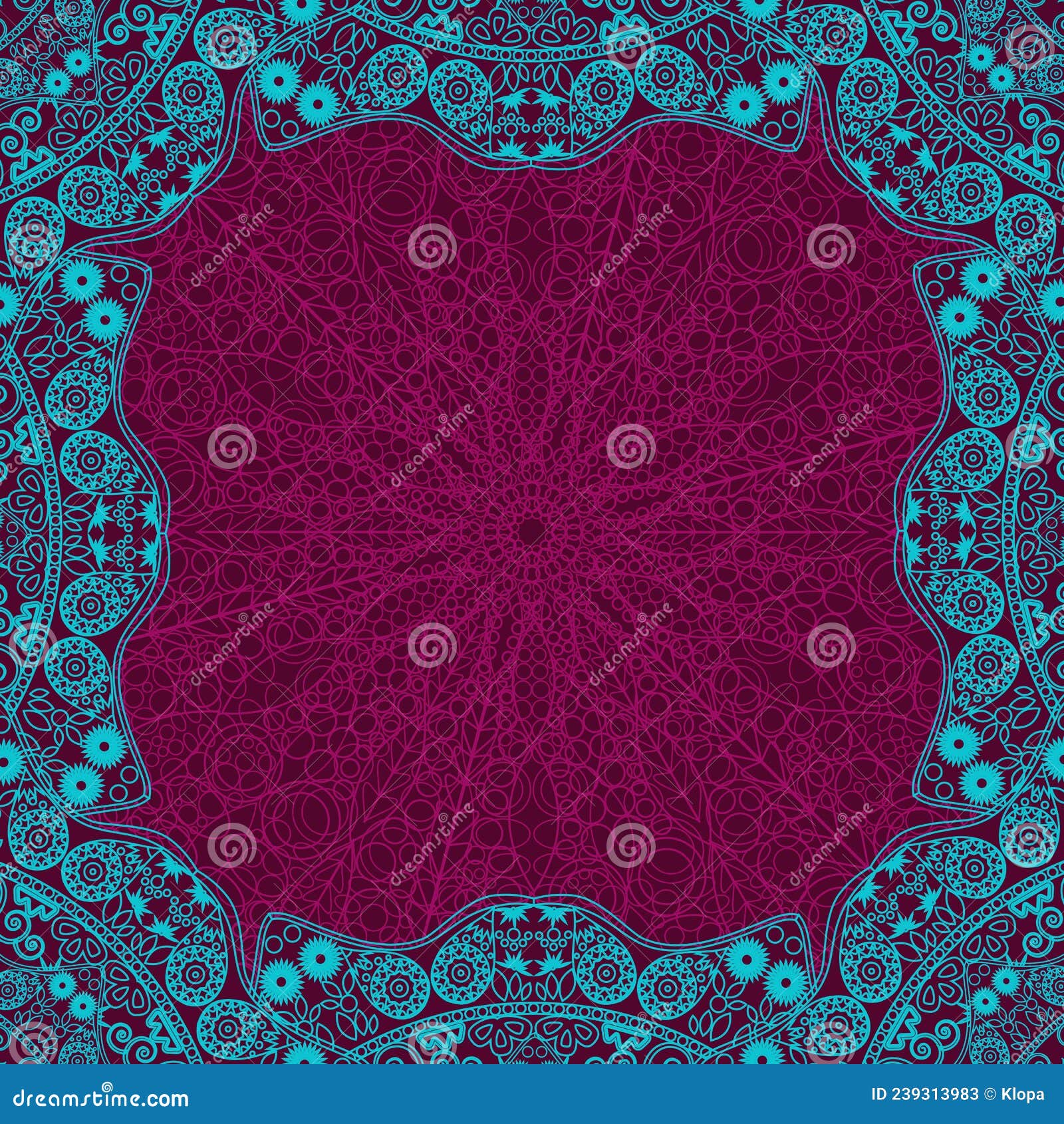 Abstract Blue Frame on Purple Background Stock Vector - Illustration of ...