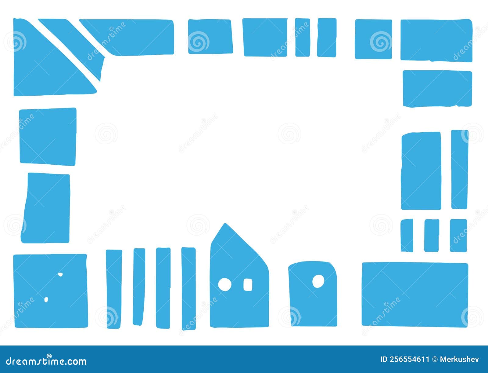 Abstract Blue Frame for Text, Vector Illustration. Stock Vector ...