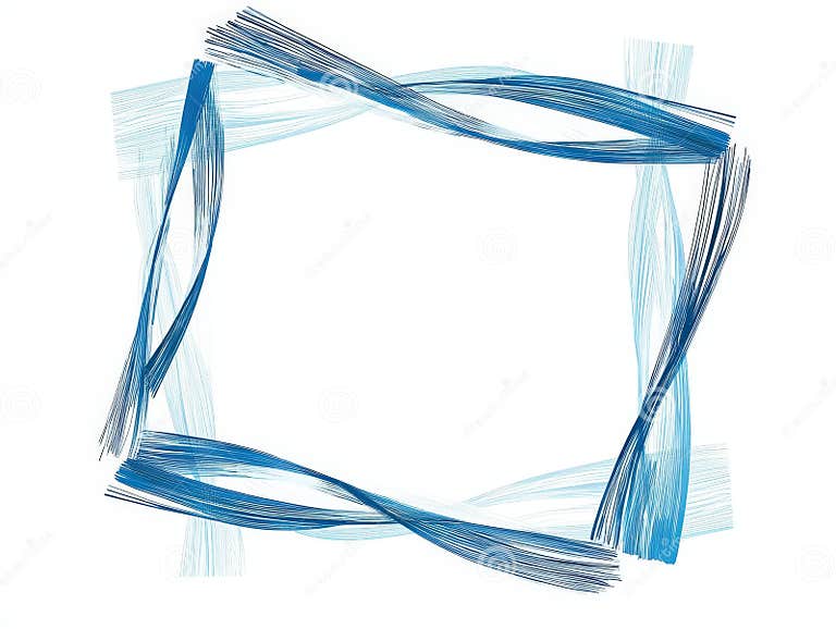 Abstract Blue Frame White Isolate Background Stock Illustration ...