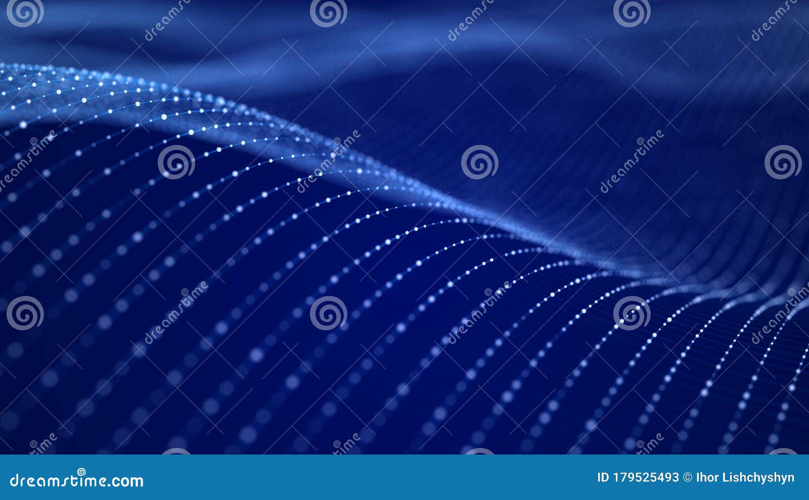Abstract Blue Futuristic Background. Big Data Visualization. Digital ...