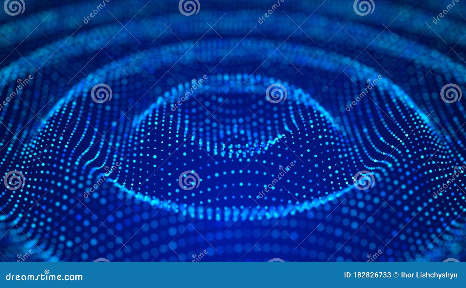 Abstract Blue Futuristic Background. Big Data Visualization. Digital ...