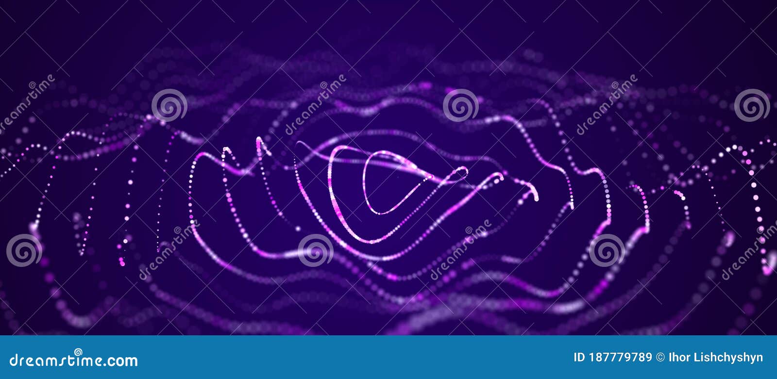 Abstract Blue Futuristic Background. Big Data Visualization. Digital ...