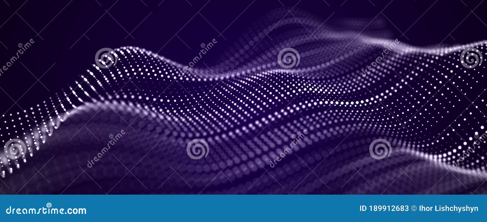 Abstract Blue Futuristic Background. Big Data Visualization. Digital ...