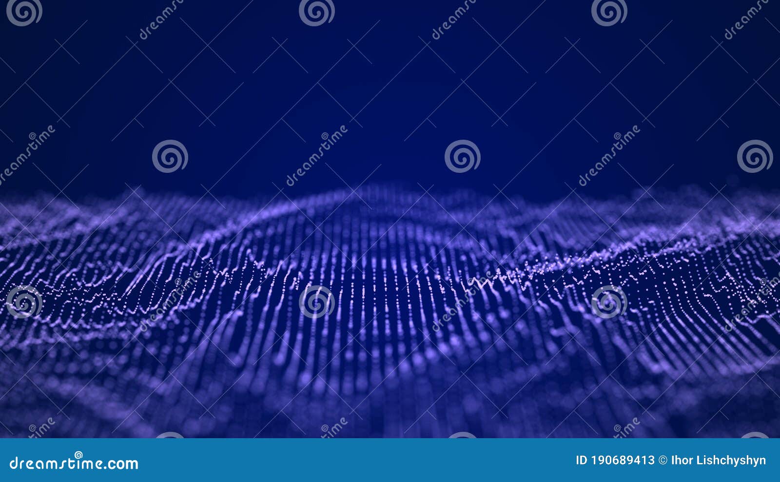 Abstract Blue Futuristic Background. Big Data Visualization. Digital ...