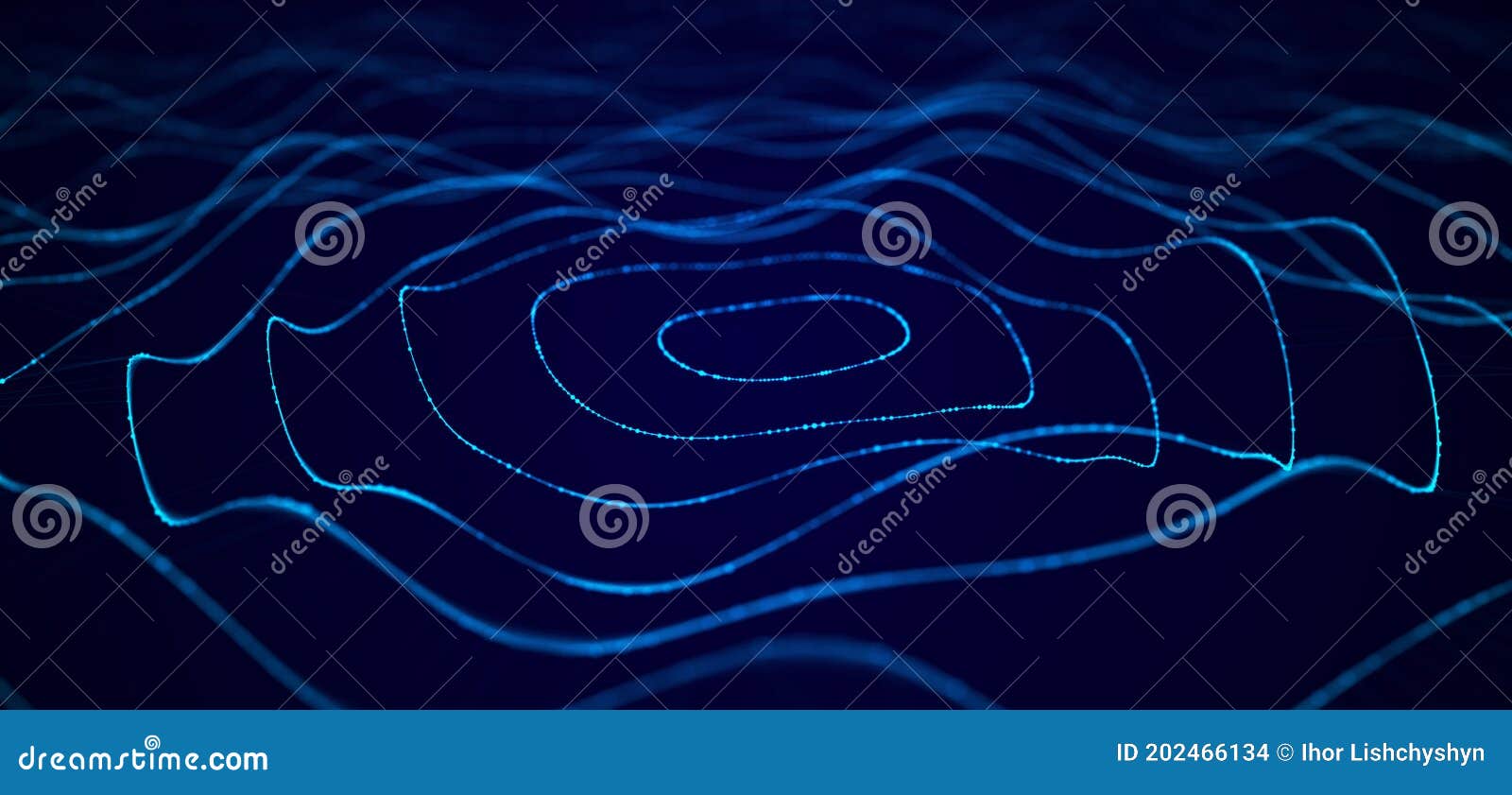 Abstract Blue Futuristic Background. Big Data Visualization. Digital ...