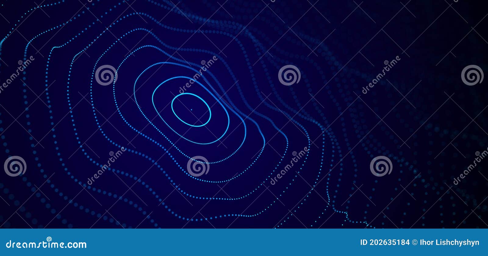 Abstract Blue Futuristic Background. Big Data Visualization. Digital ...