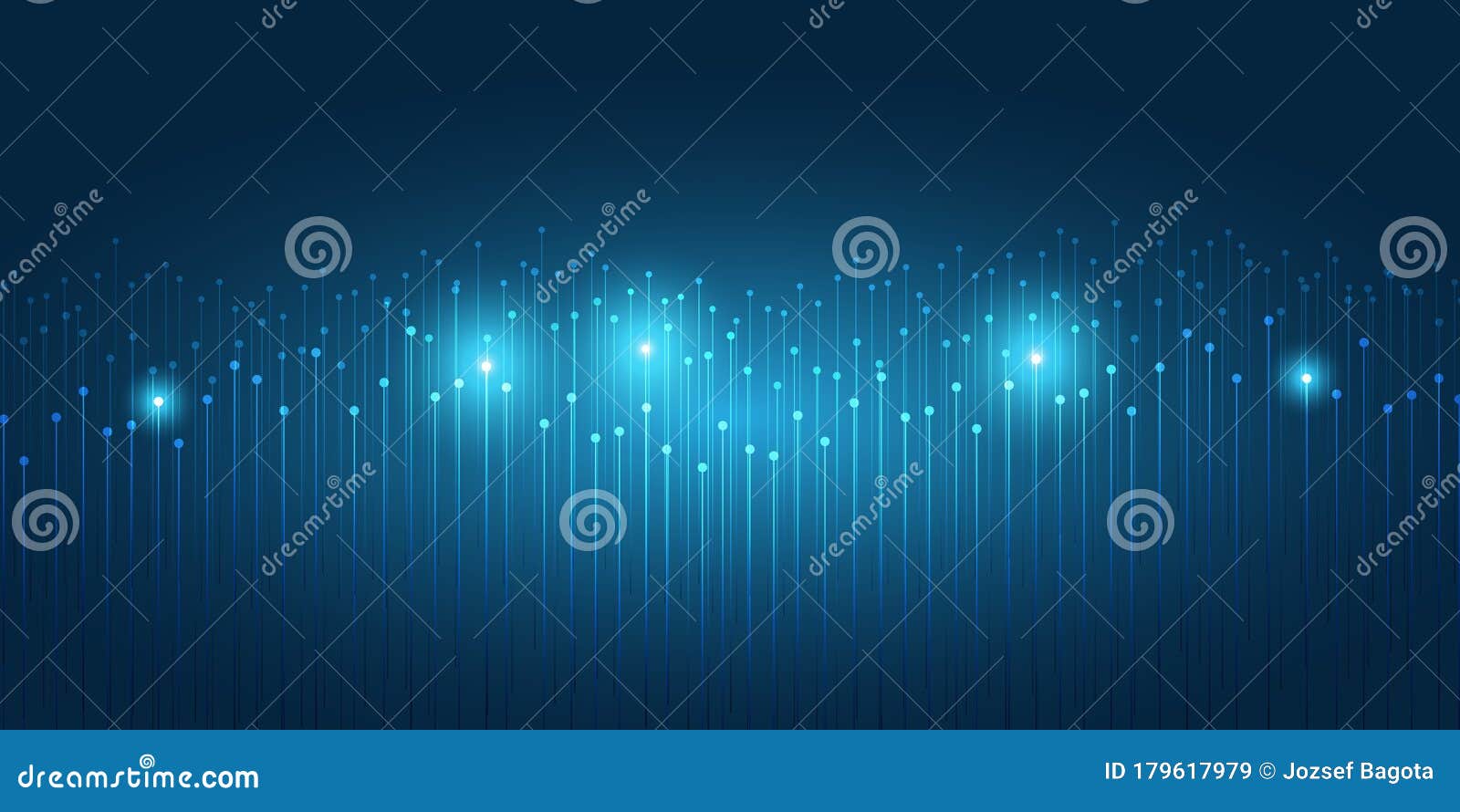 Abstract Blue Futuristic Modern Style 3D Big Data Visualization ...