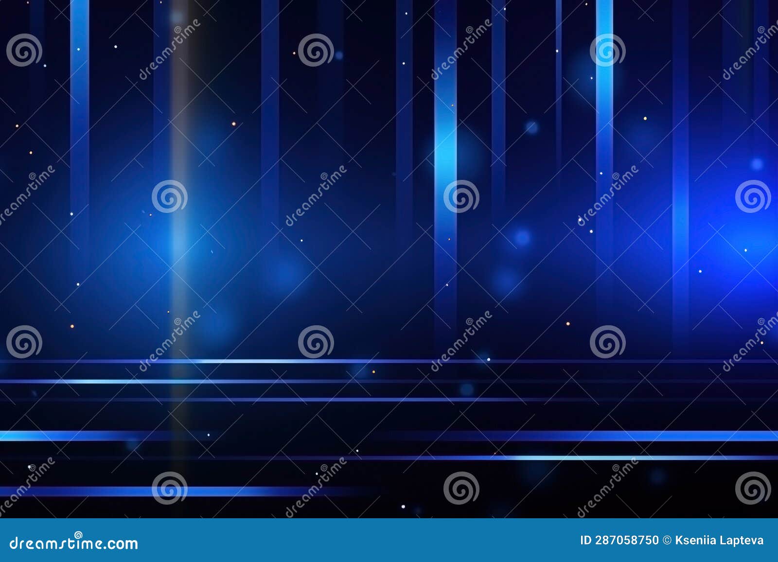 Abstract Blue Futuristic Space Background. Sci-fi Illustration Stock ...