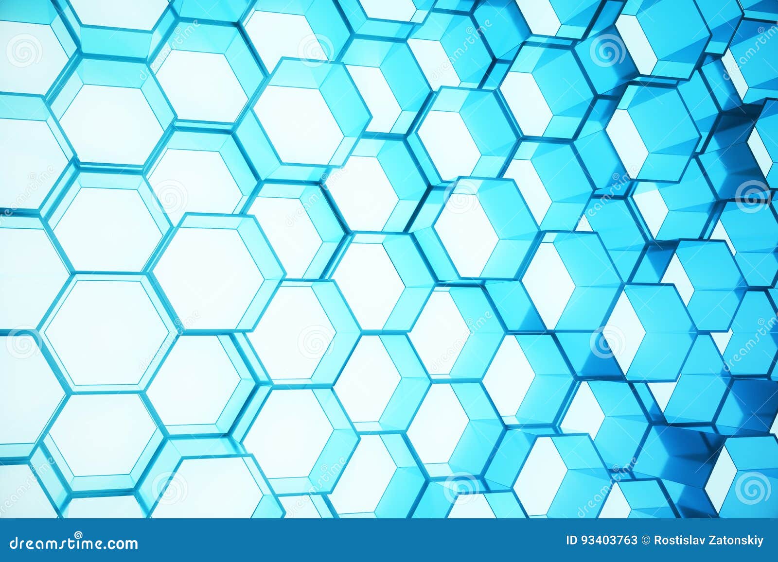 Abstract Blue of Futuristic Surface Hexagon Pattern, Hexagonal ...