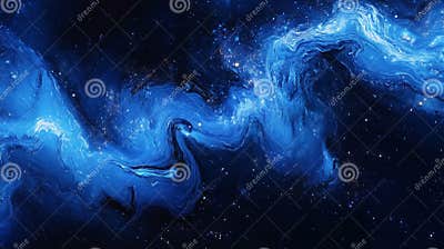 Abstract Blue Galaxy Background Stock Illustration - Illustration of ...