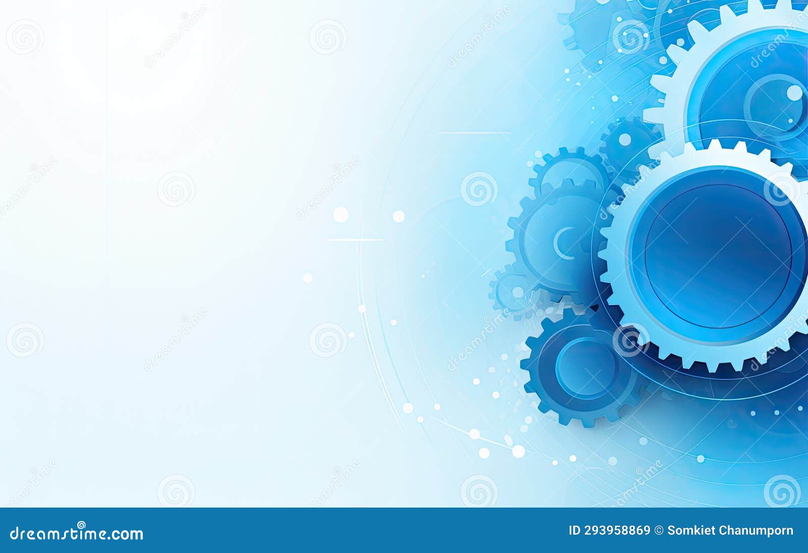Abstract Blue Gear Background Stock Illustration - Illustration of ...
