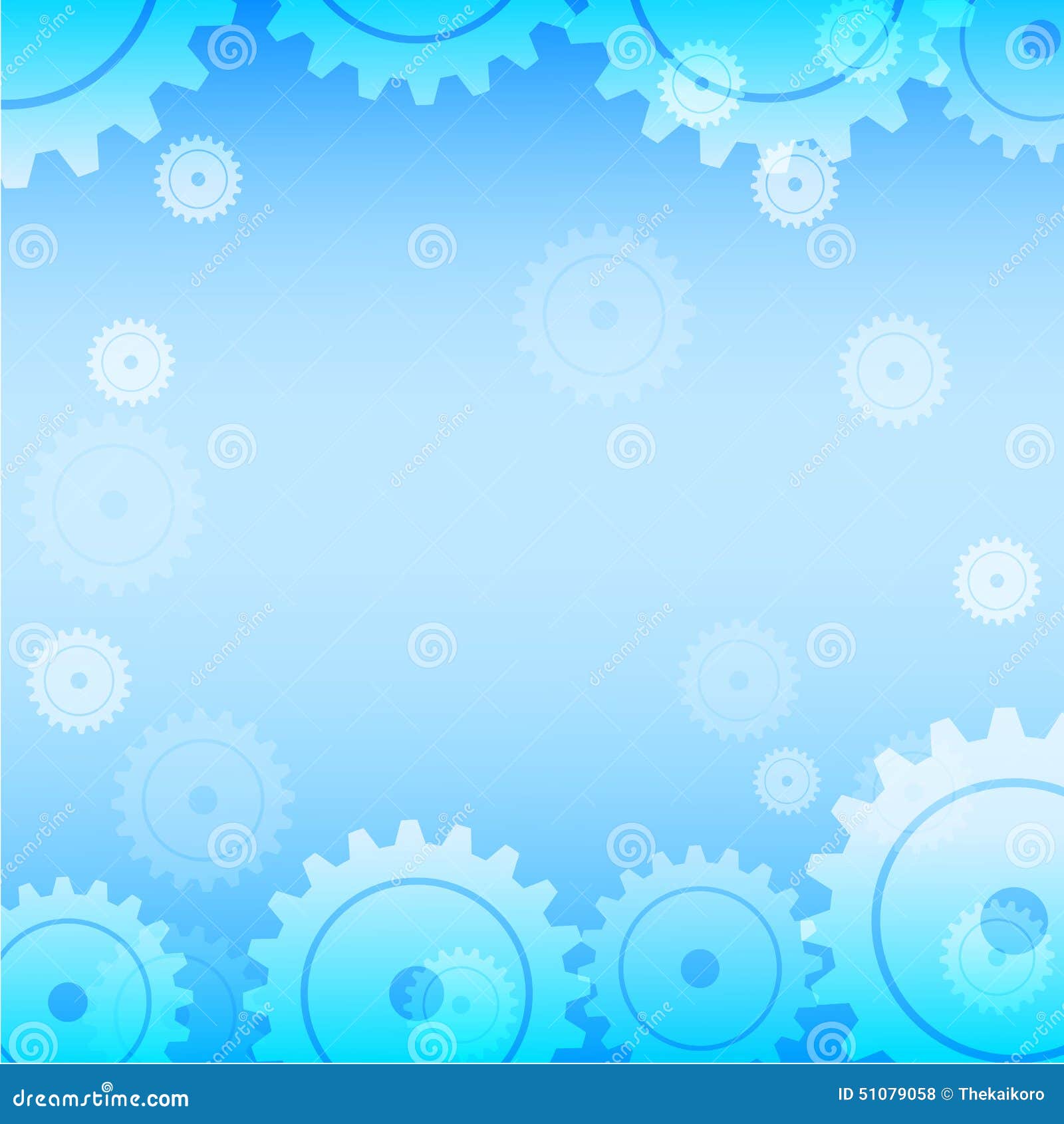 Abstract Blue Gear Technology Background Stock Vector - Illustration of ...