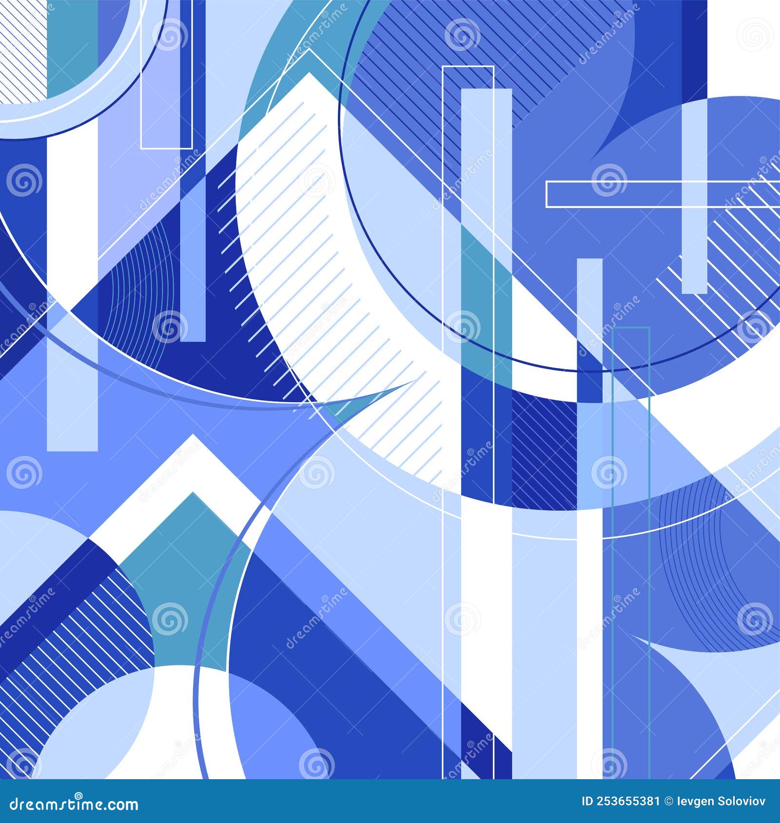 Abstract Blue Geometric Background Stock Vector - Illustration of ...