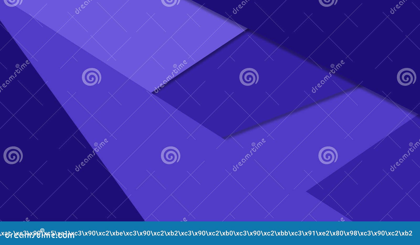 Abstract Blue Geometric Background with 3d Shapes Stock Illustration ...