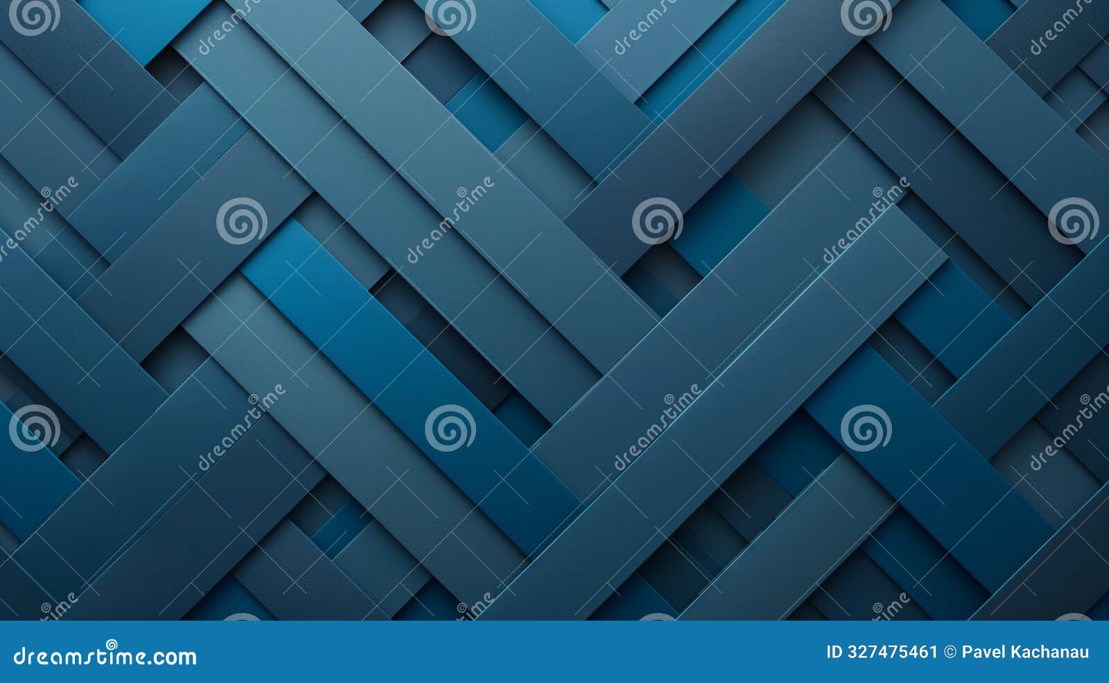 Abstract Blue Geometric Background with Interlocking Shapes Stock ...