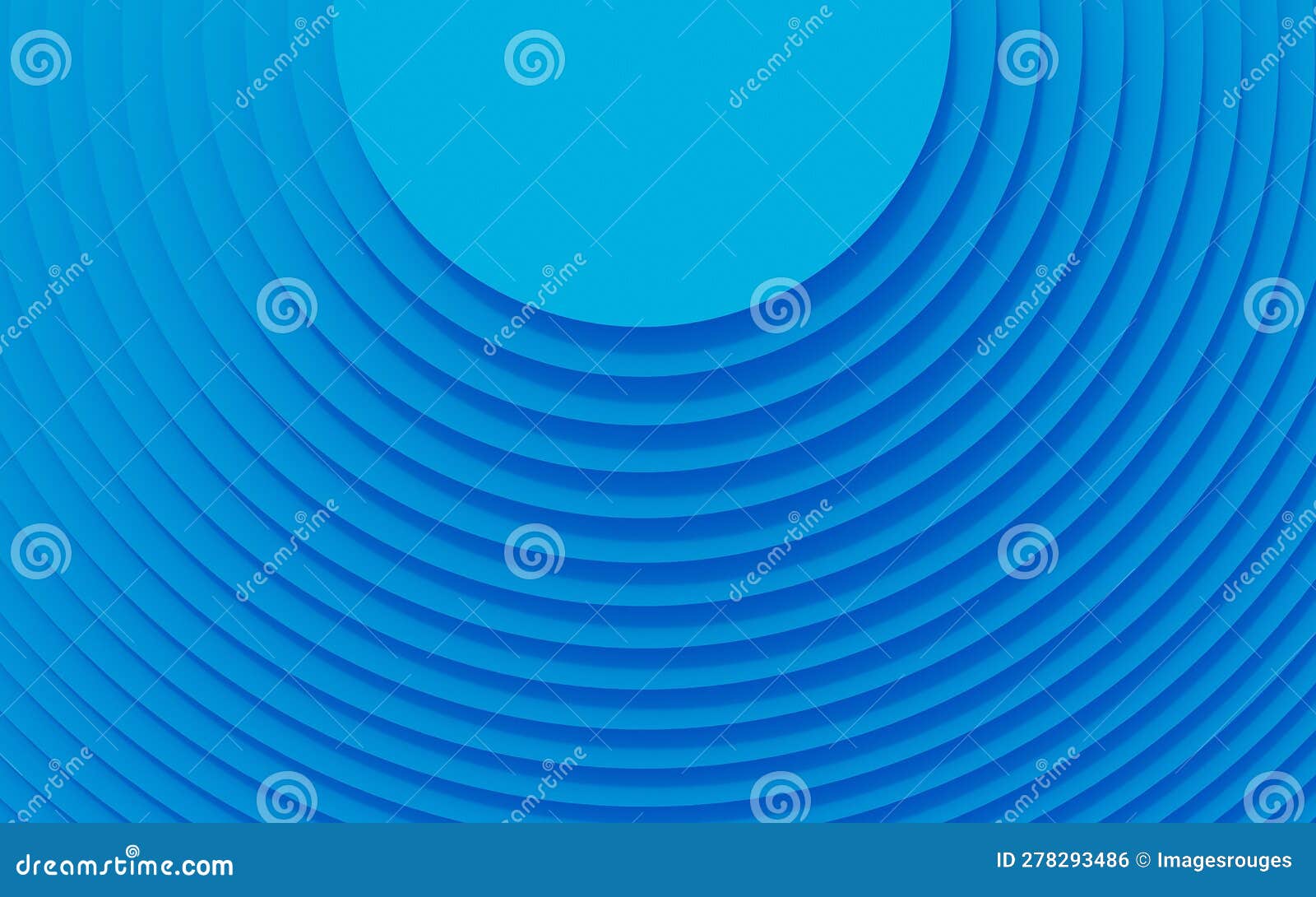 Abstract Blue Geometric Background, Minimal Circle Frame Flat Lay, Deck ...