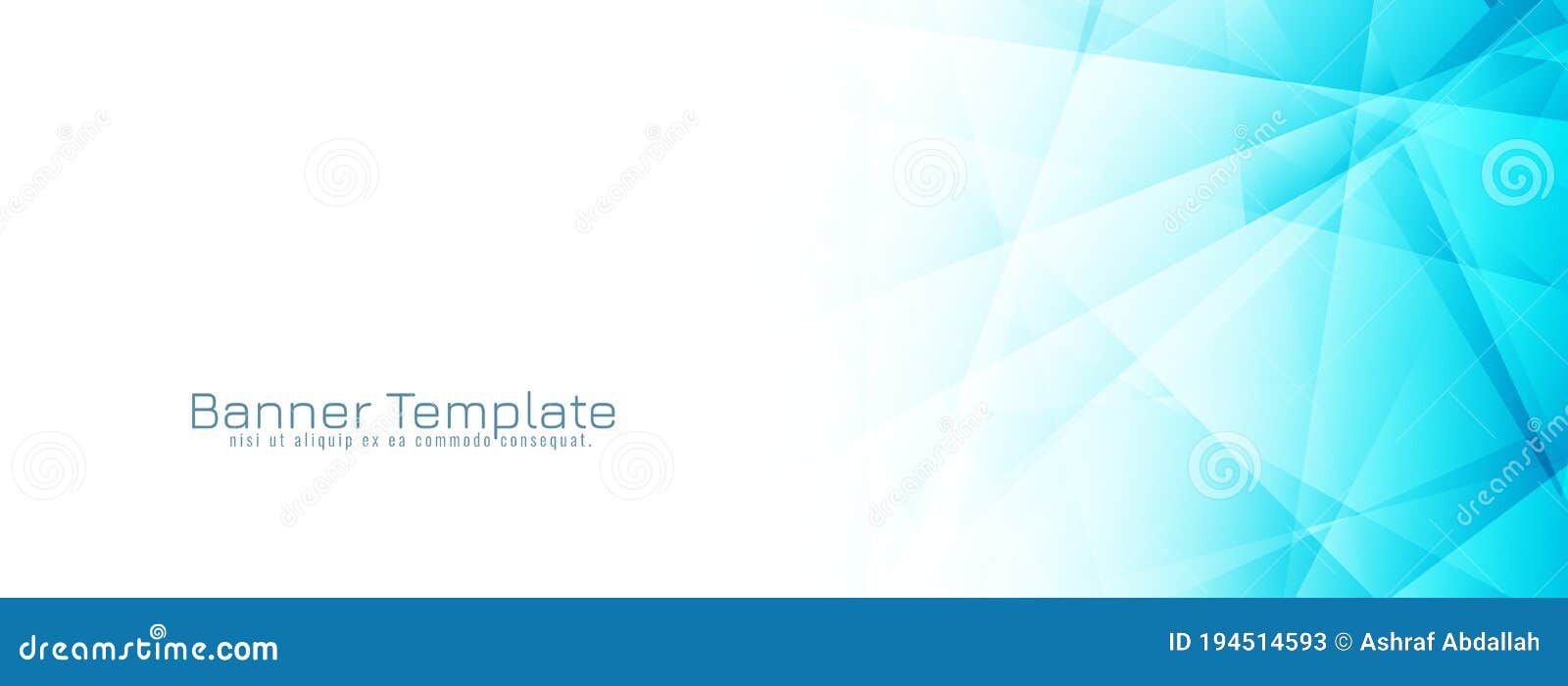 Abstract Blue Geometric Banner Design Stock Vector - Illustration of ...