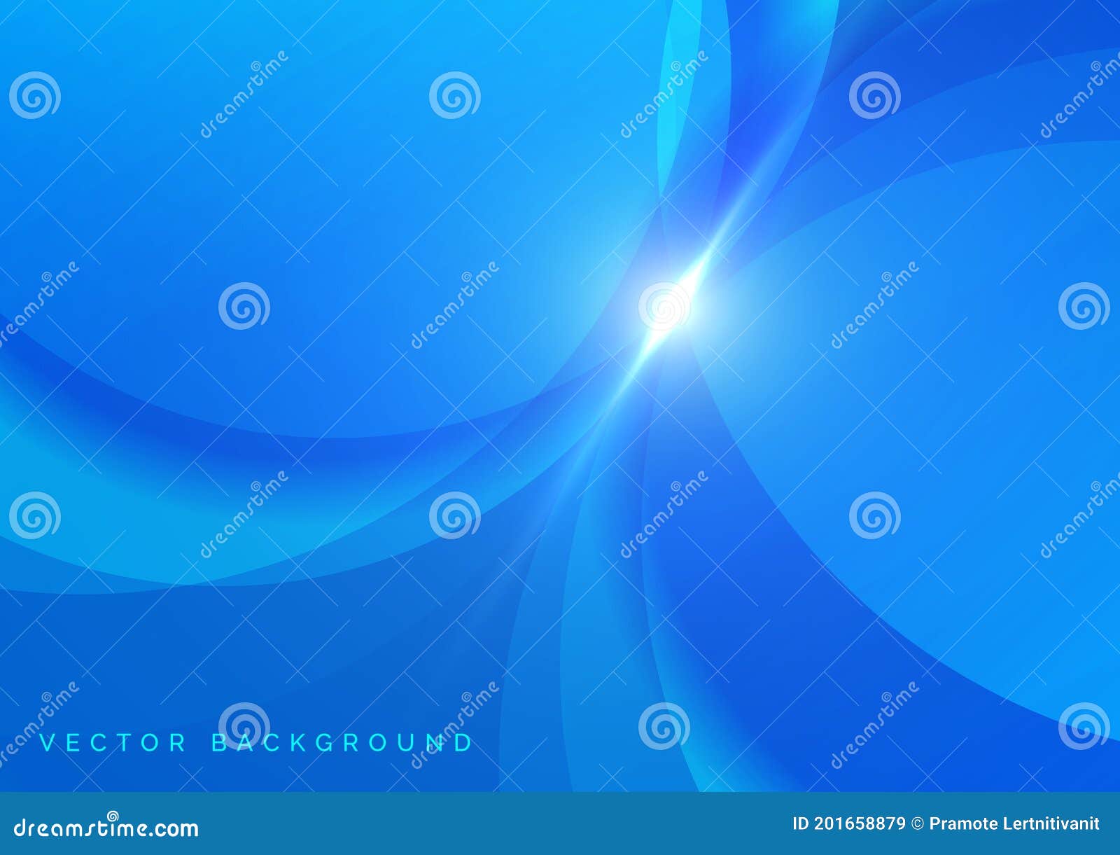 Abstract Blue Geometric Circles Overlapping Background with Light Blue ...