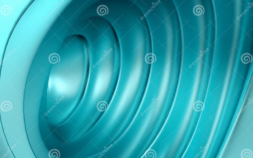 Abstract Blue Geometric Conus Background. 3 D Render Stock Illustration ...