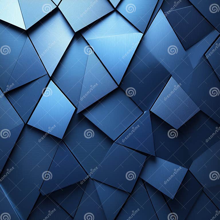 Abstract Blue Geometric Pattern with Textured Triangular Shapes. Stock ...