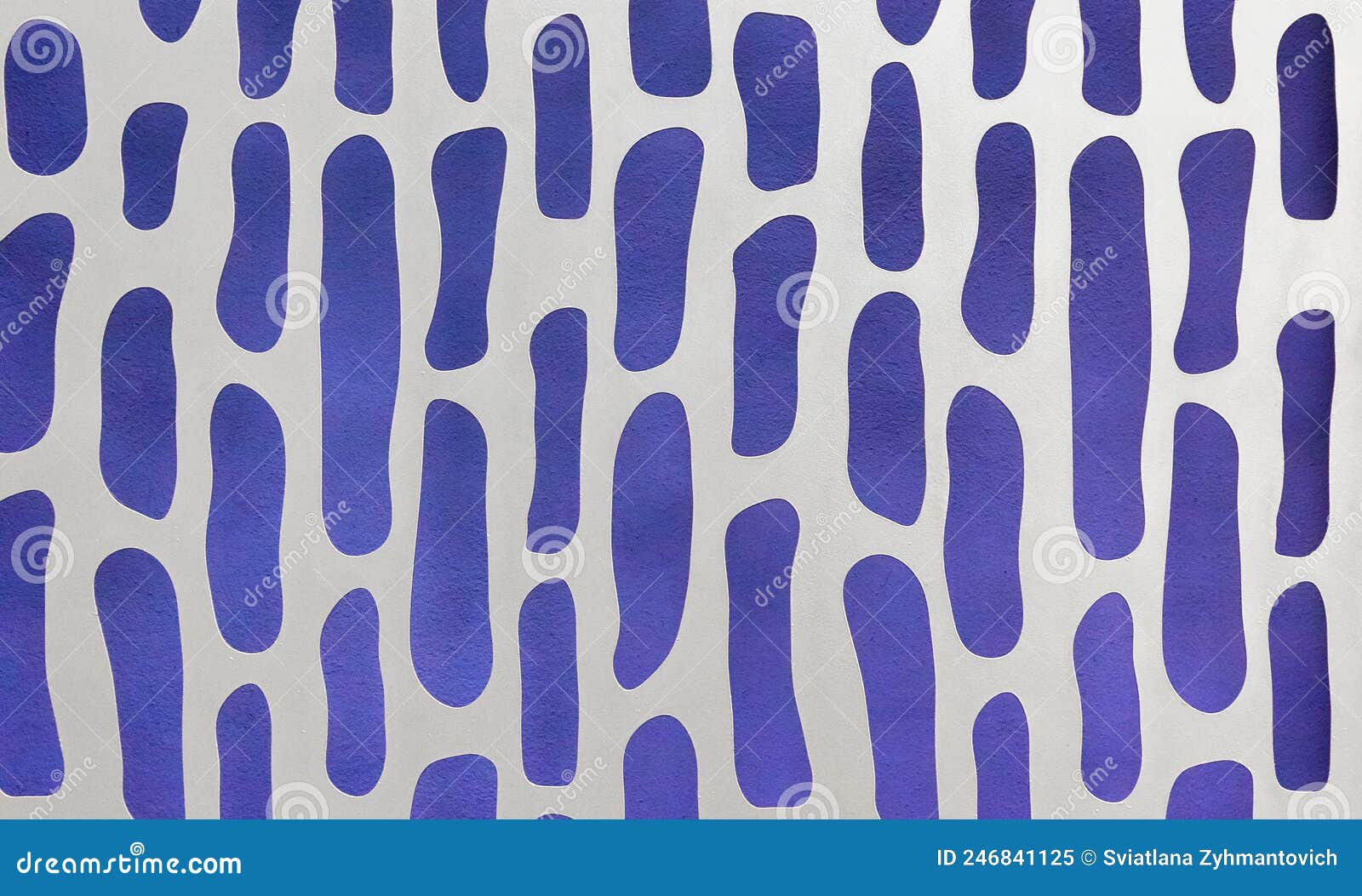 Abstract Blue Geometric Shapes on a White Background, Consisting of ...