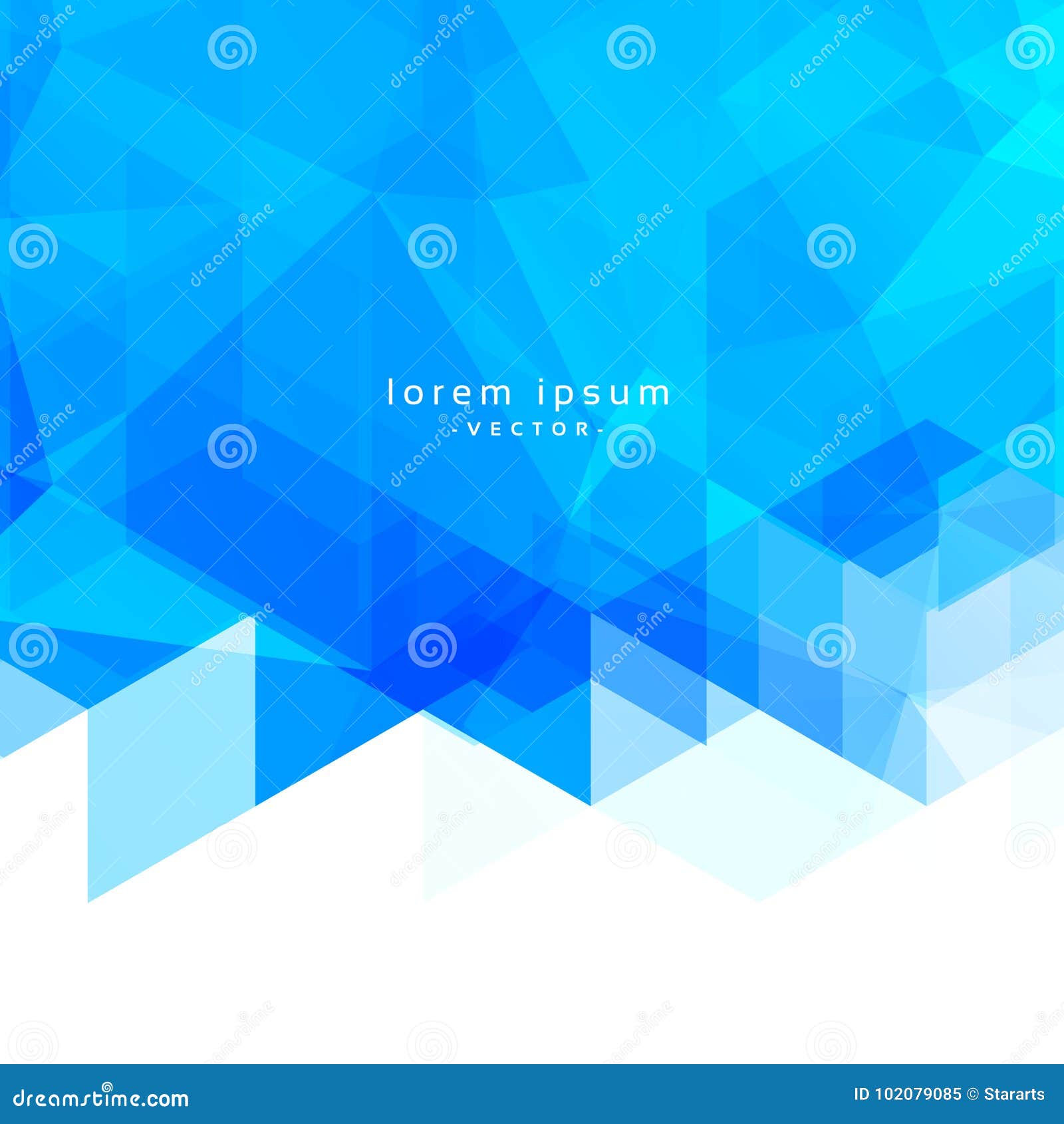 Abstract Blue Geometric Triangle Background Stock Vector - Illustration ...