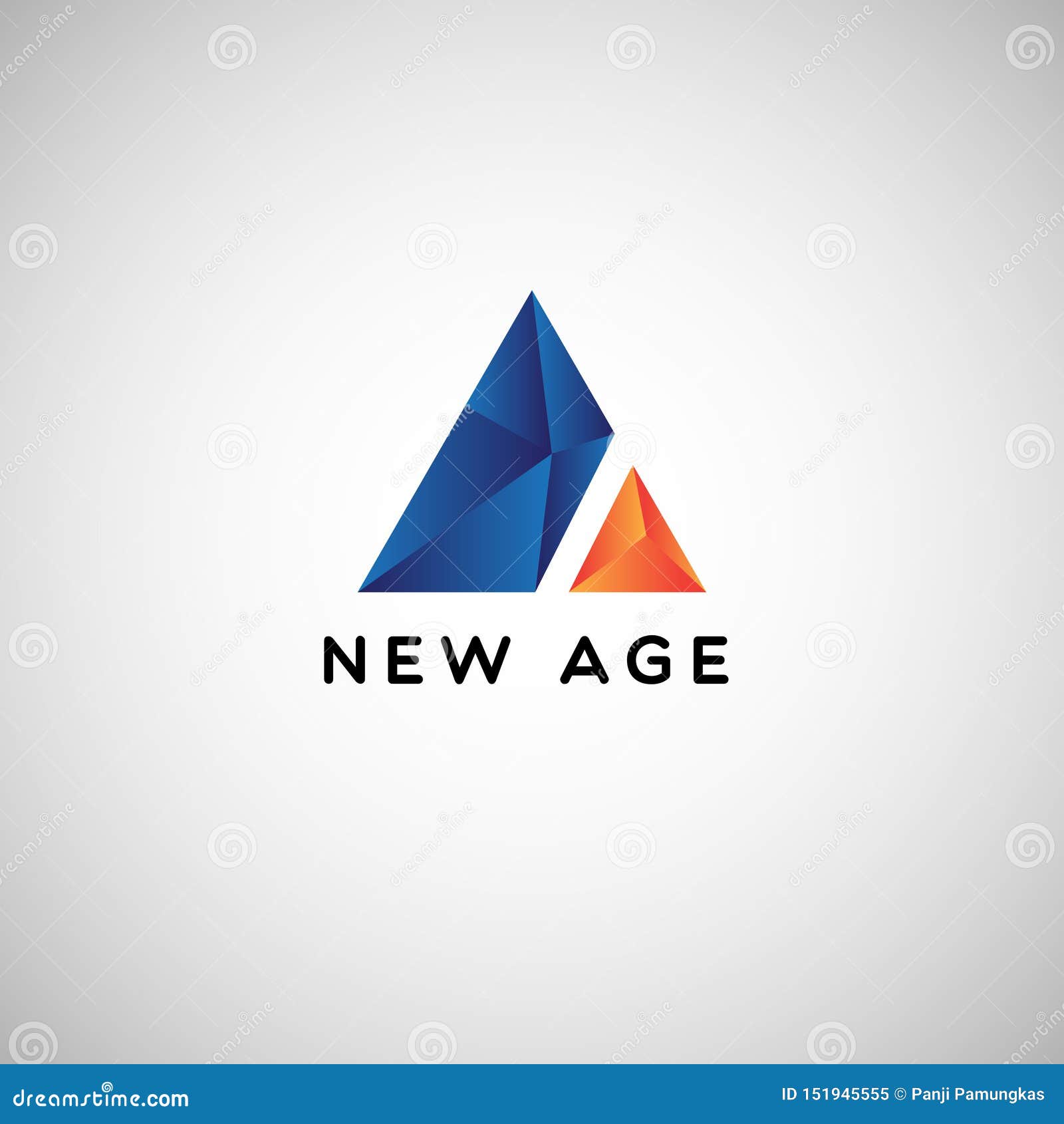 Abstract Blue Geometric Triangle Company Business Logo Template Stock ...