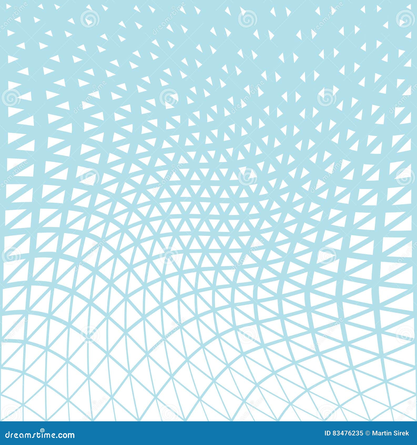 Abstract Blue Geometric Triangle Design Halftone Pattern Stock Vector ...