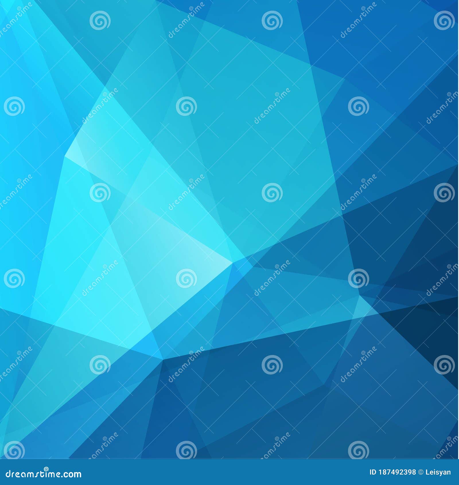 Abstract Blue Geometric Triangles Background Stock Vector ...