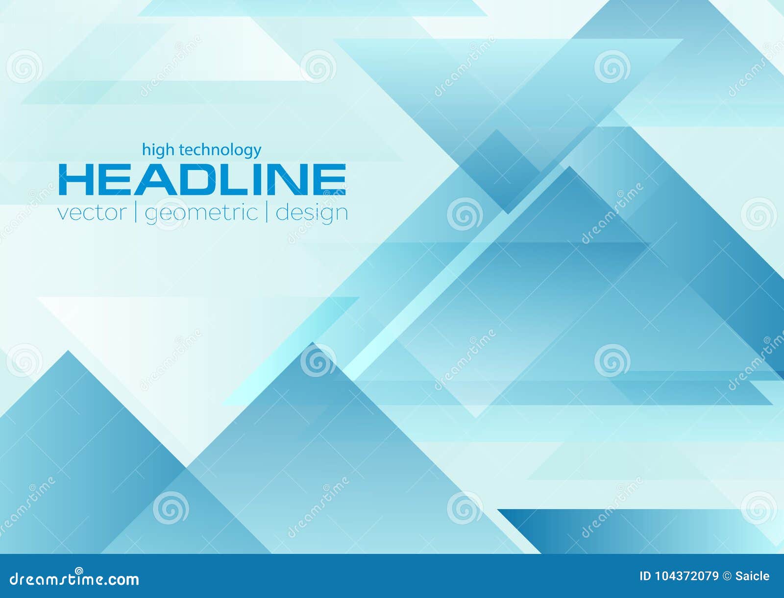 Abstract Blue Geometric Triangles Background Stock Vector ...