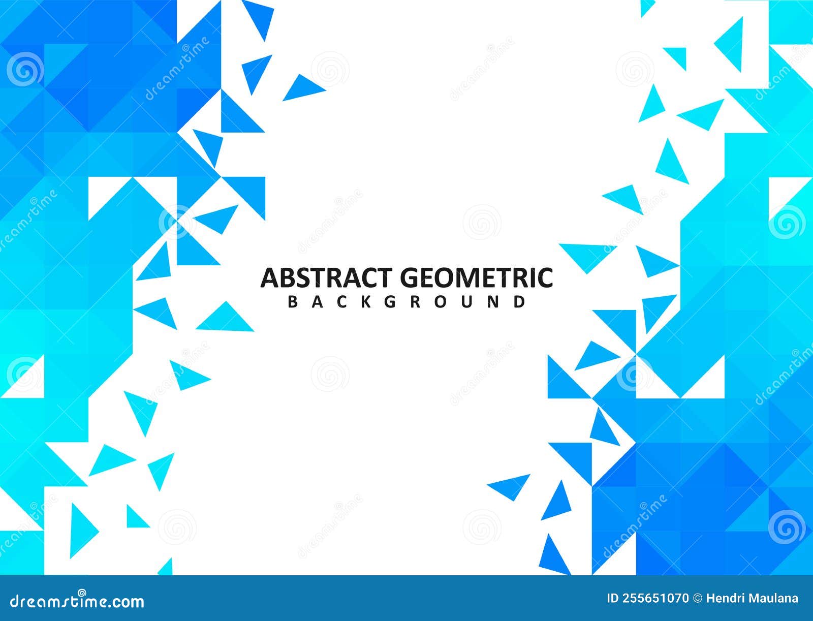 Abstract Blue Geometric Vector Background Design Stock Vector ...