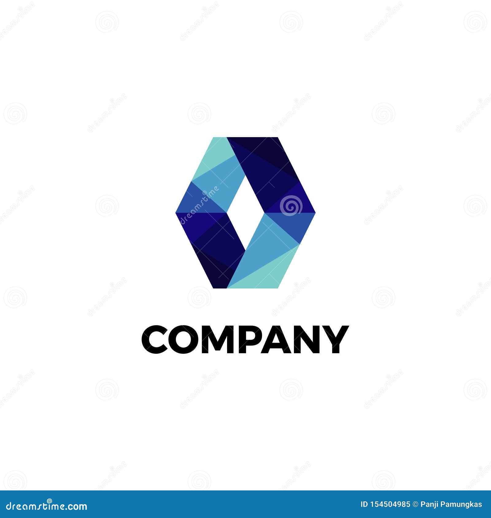 Abstract Blue Geometry Logo Symbol Template Stock Illustration ...