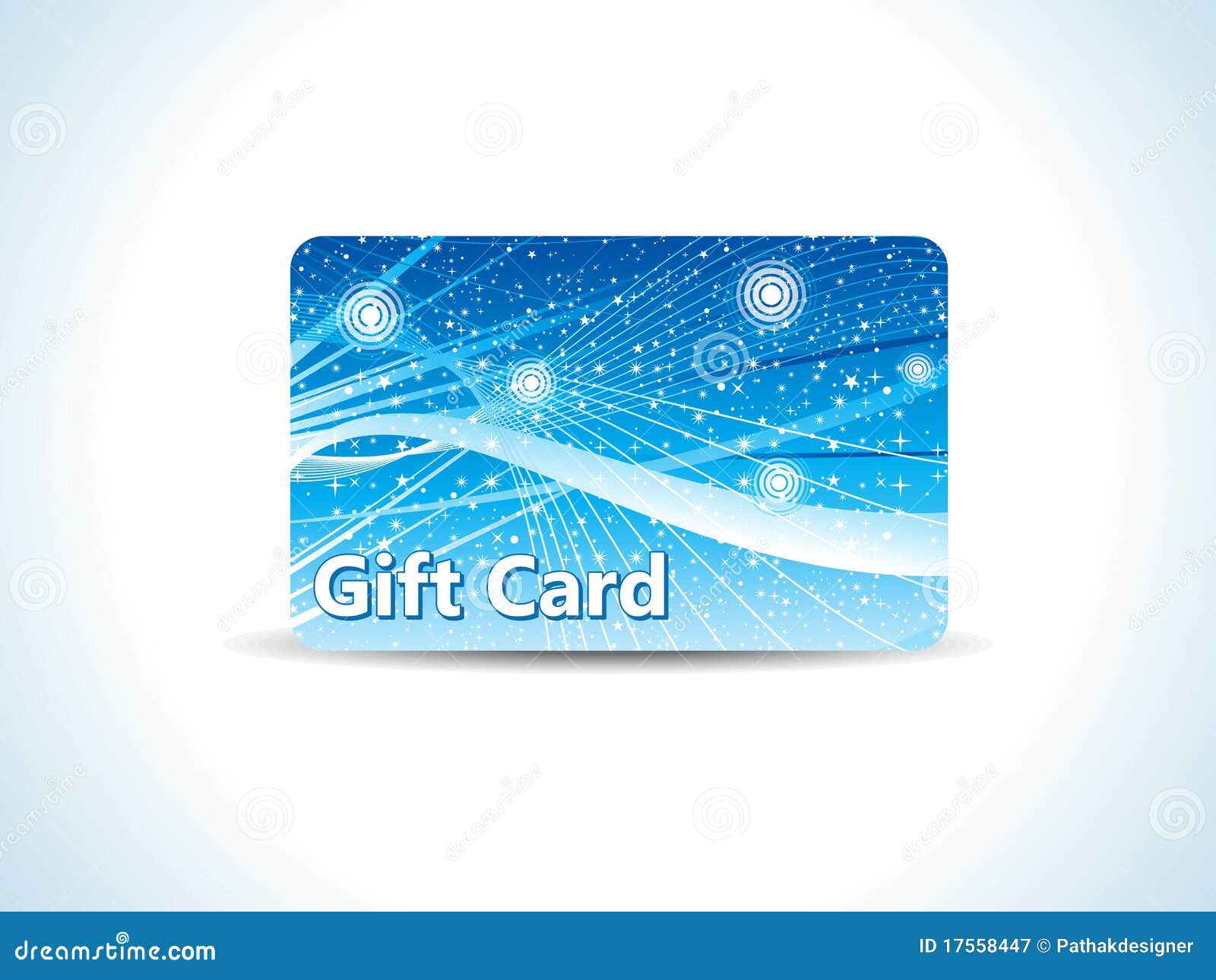 Abstract blue gift card stock vector. Illustration of luminous - 17558447
