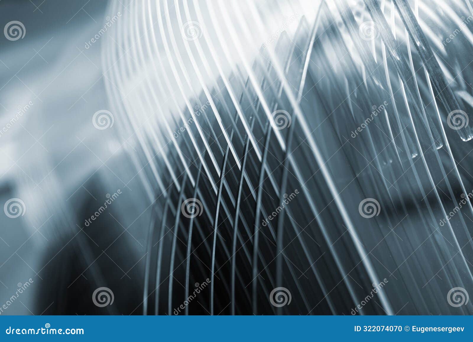 Abstract Blue Glass Installation, Layered Transparent Structure Stock ...