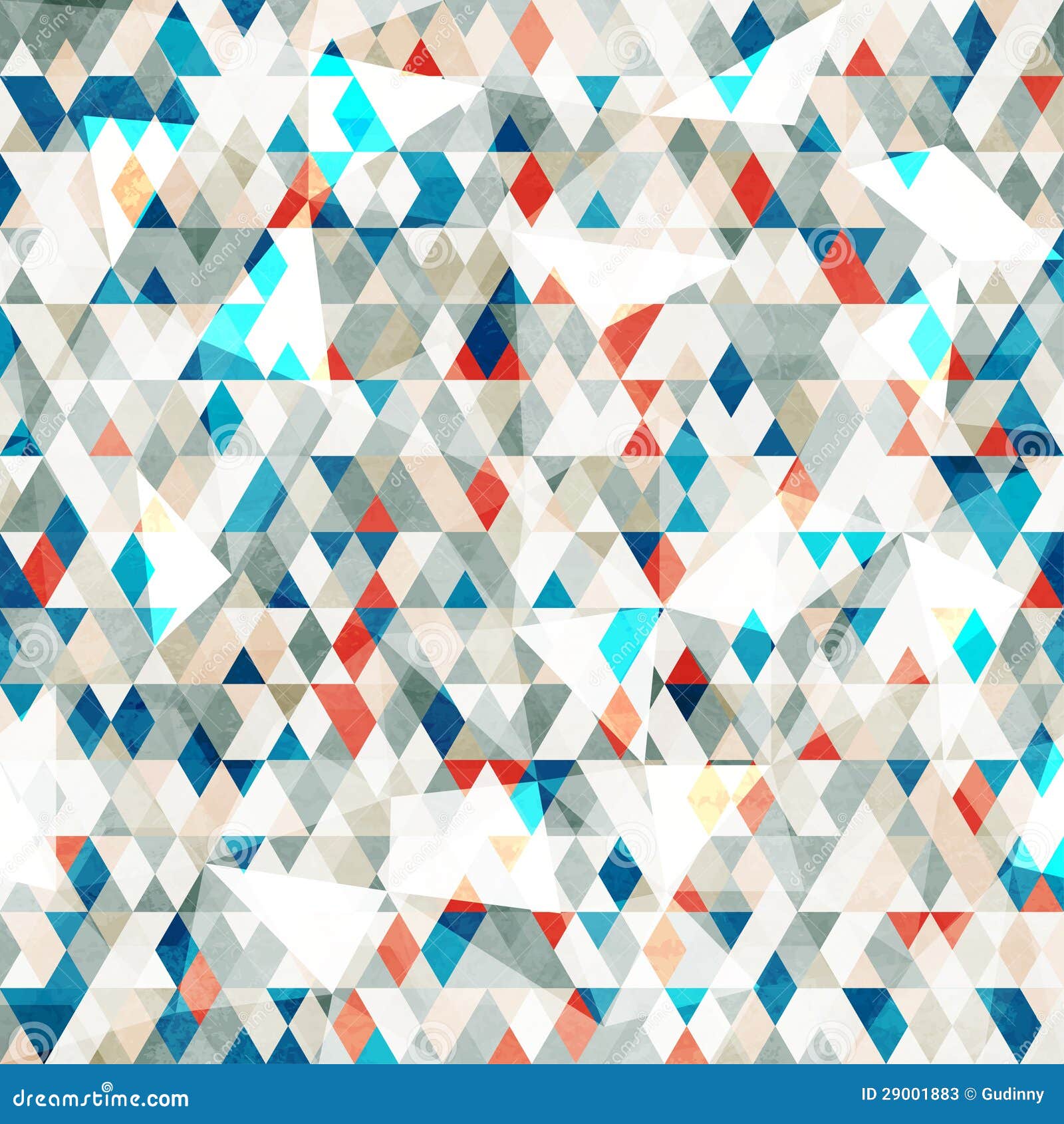 Abstract Blue Glass Triangles Seamless with Grunge Stock Vector ...