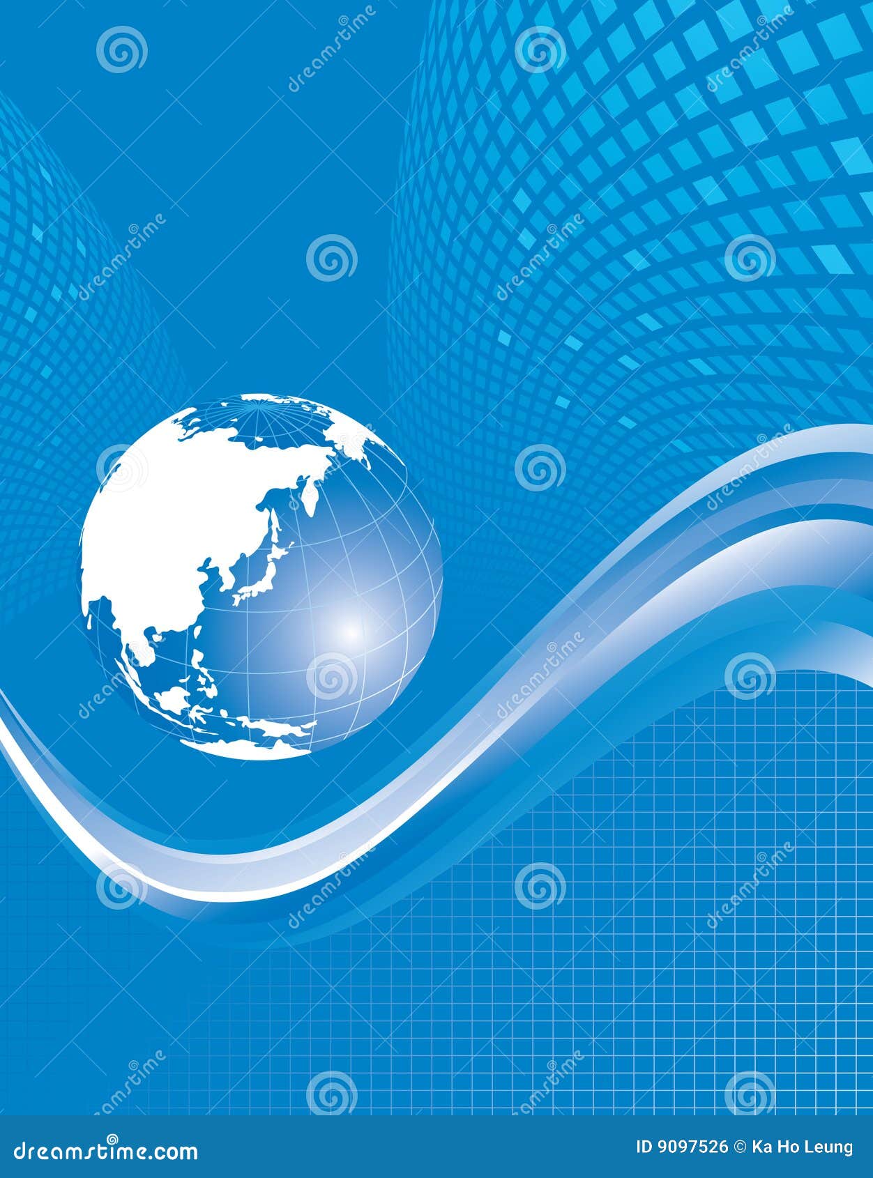 Abstract Blue Globe Background Stock Vector - Illustration of vector ...