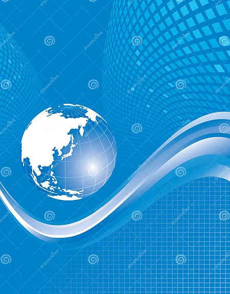 Abstract Blue Globe Background Stock Vector - Illustration of vector ...