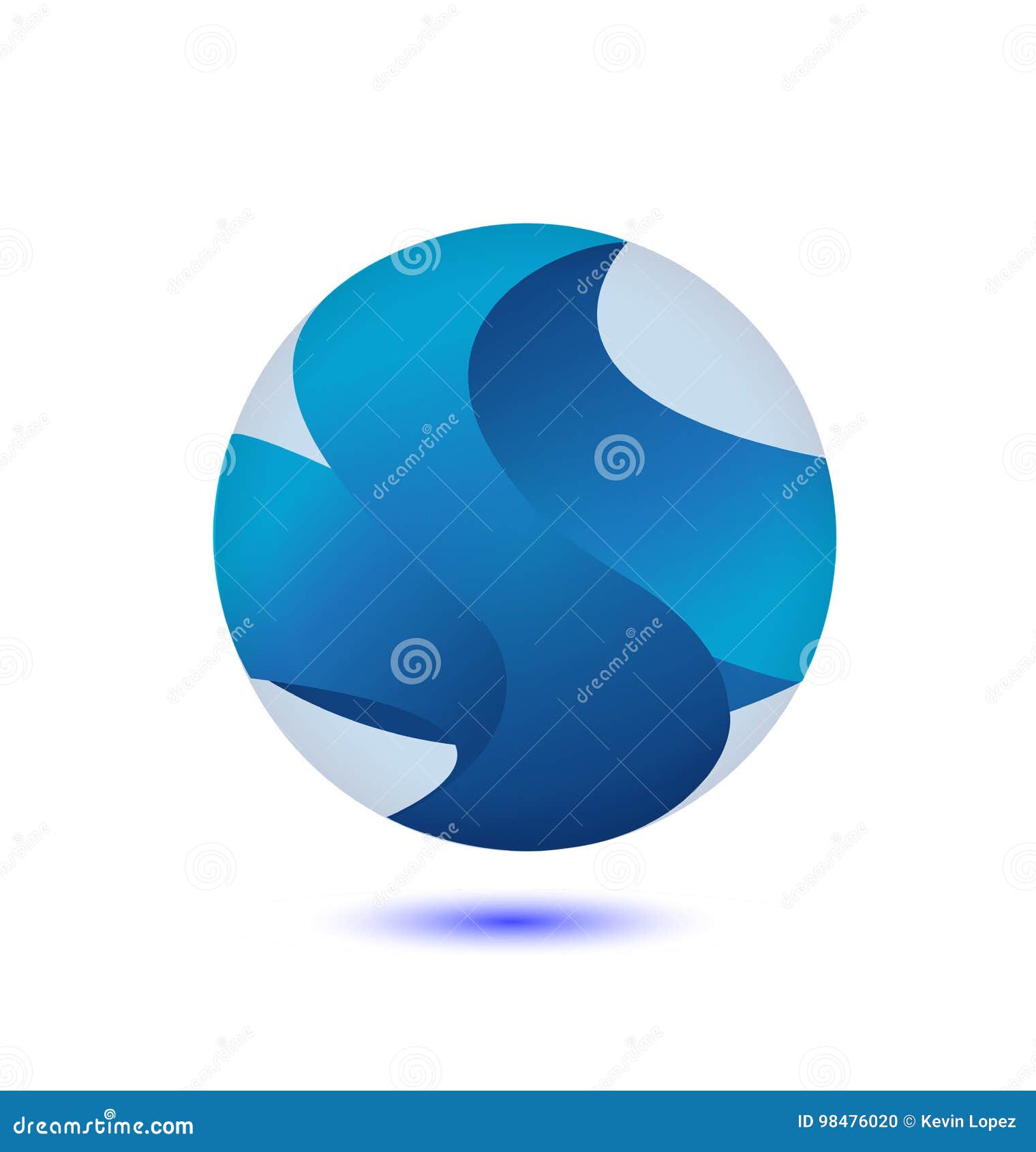 Abstract Blue Globe Sphere Logo Stock Vector - Illustration of harmony ...