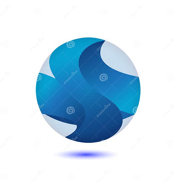 Abstract Blue Globe Sphere Logo Stock Vector - Illustration of harmony ...