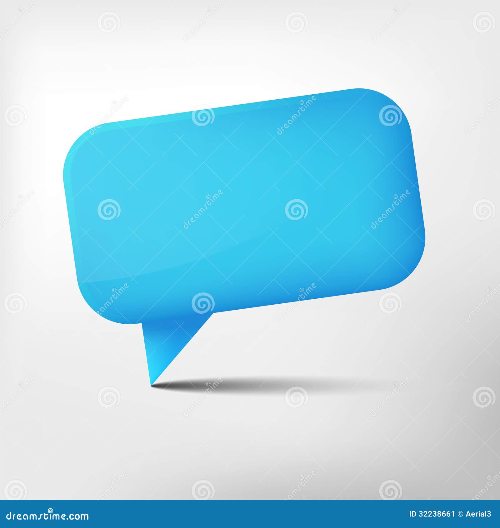Abstract Blue Glossy Speech Bubble Stock Vector - Illustration of ...