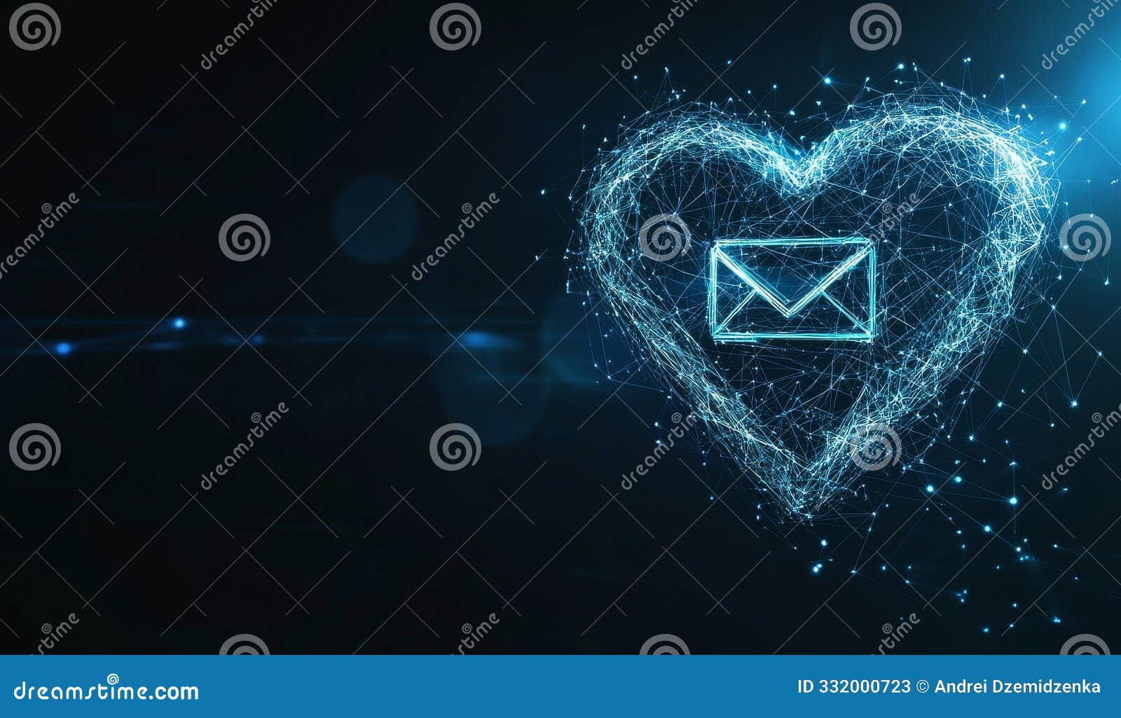 An Abstract Blue Glowing Chat Box Surrounds the Transparent Glass Dome ...