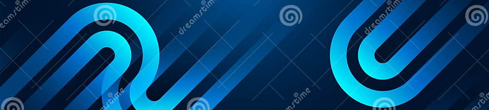 Abstract Blue Glowing Diagonal Geometric Shapes on Dark Blue Background ...