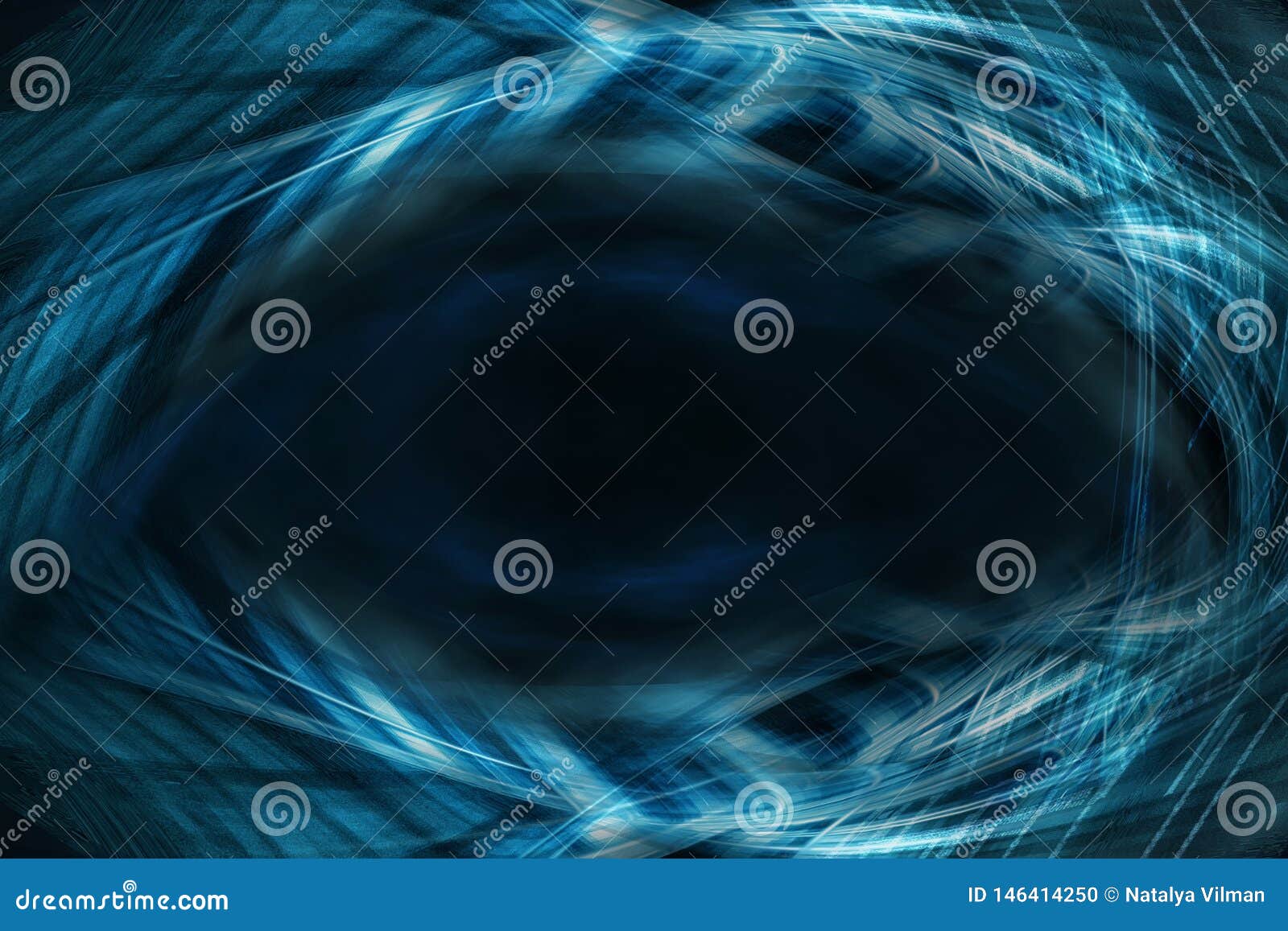 Abstract Blue Glowing Lines on a Dark Background Stock Illustration ...