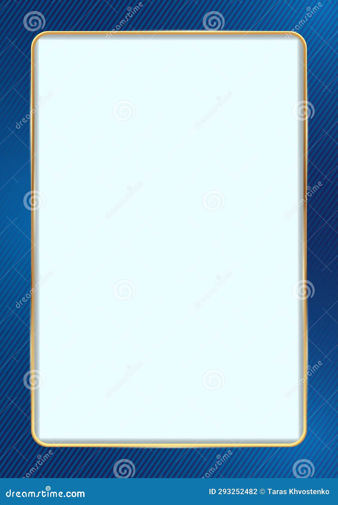 Blue and Gold Background with Frame Stock Illustration - Illustration ...