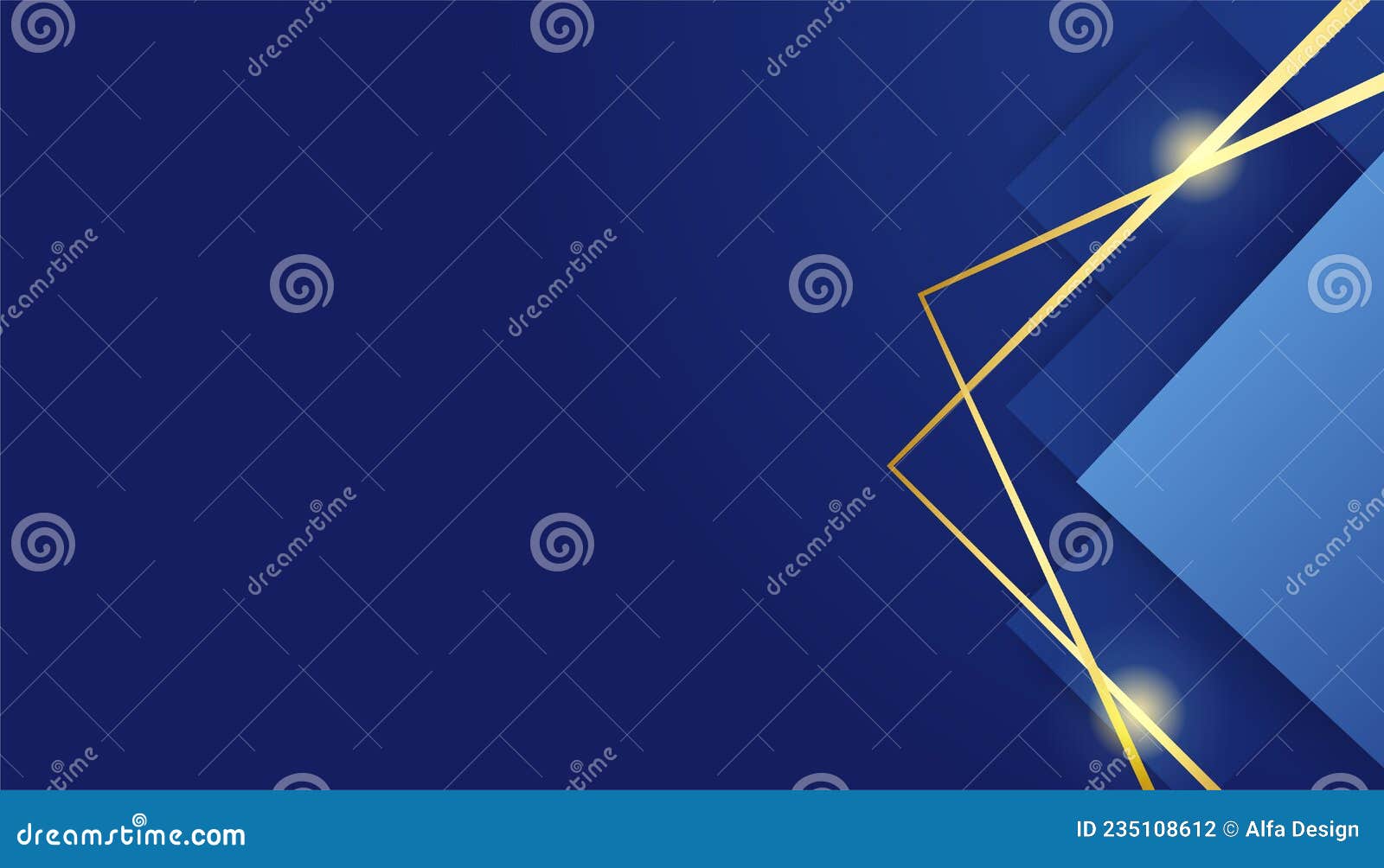 Abstract Blue and Gold Business Presentation Background Stock Vector ...