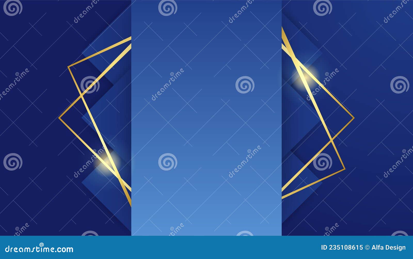 Abstract Blue and Gold Business Presentation Background Stock Vector ...