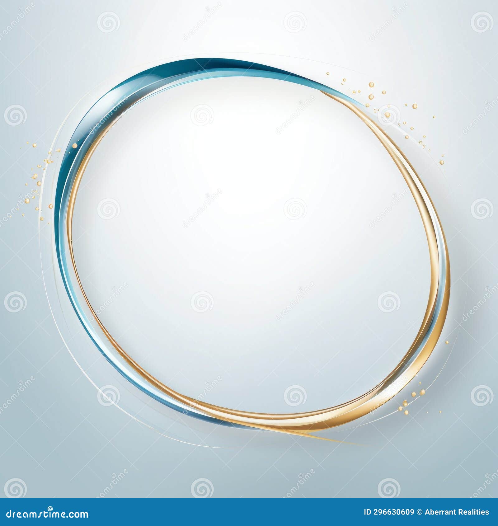 An Abstract Blue and Gold Circle on a White Background Stock ...