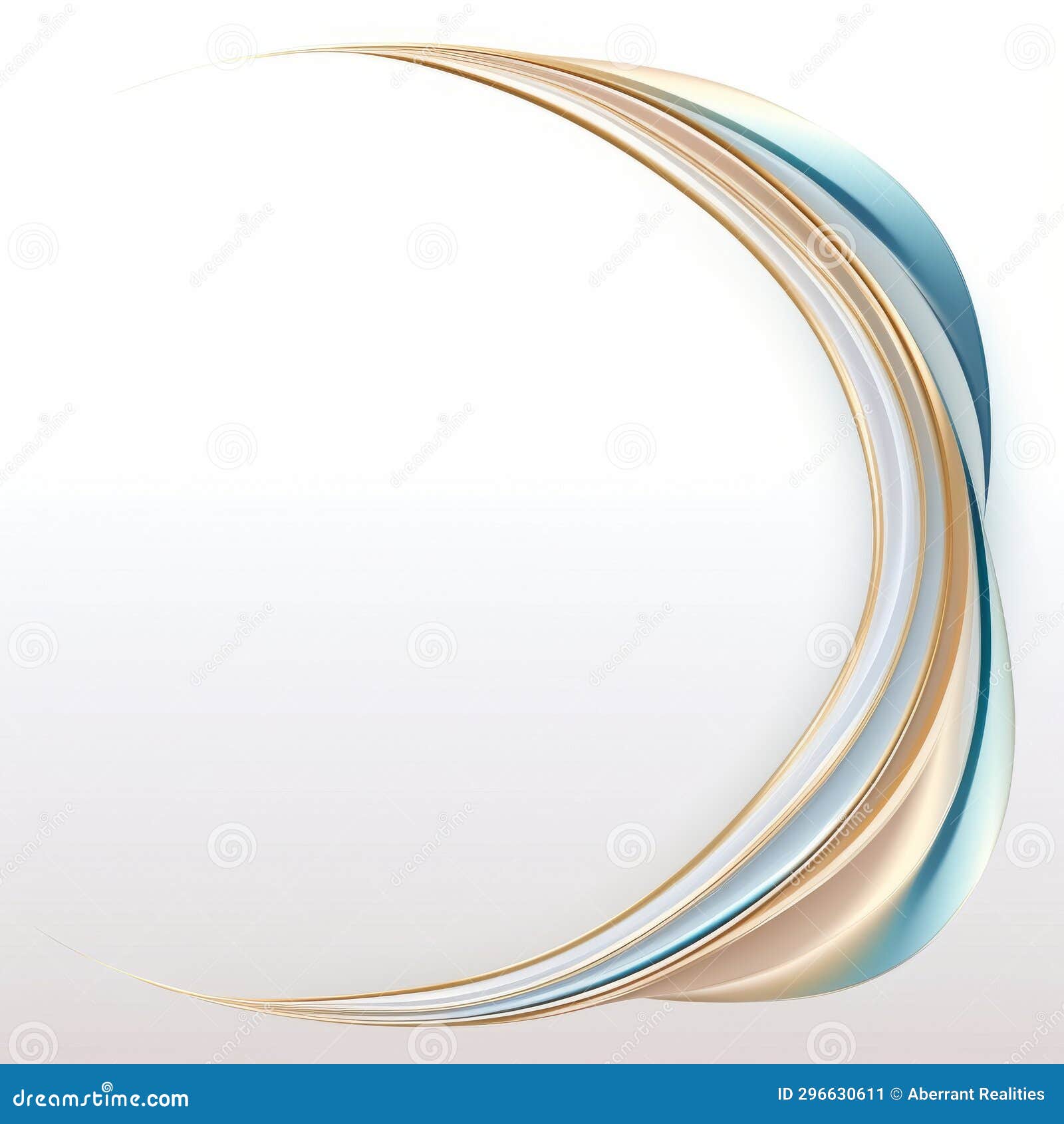 3D Gold Curved Dark And Gold Ribbon On Purple Background With Lighting ...