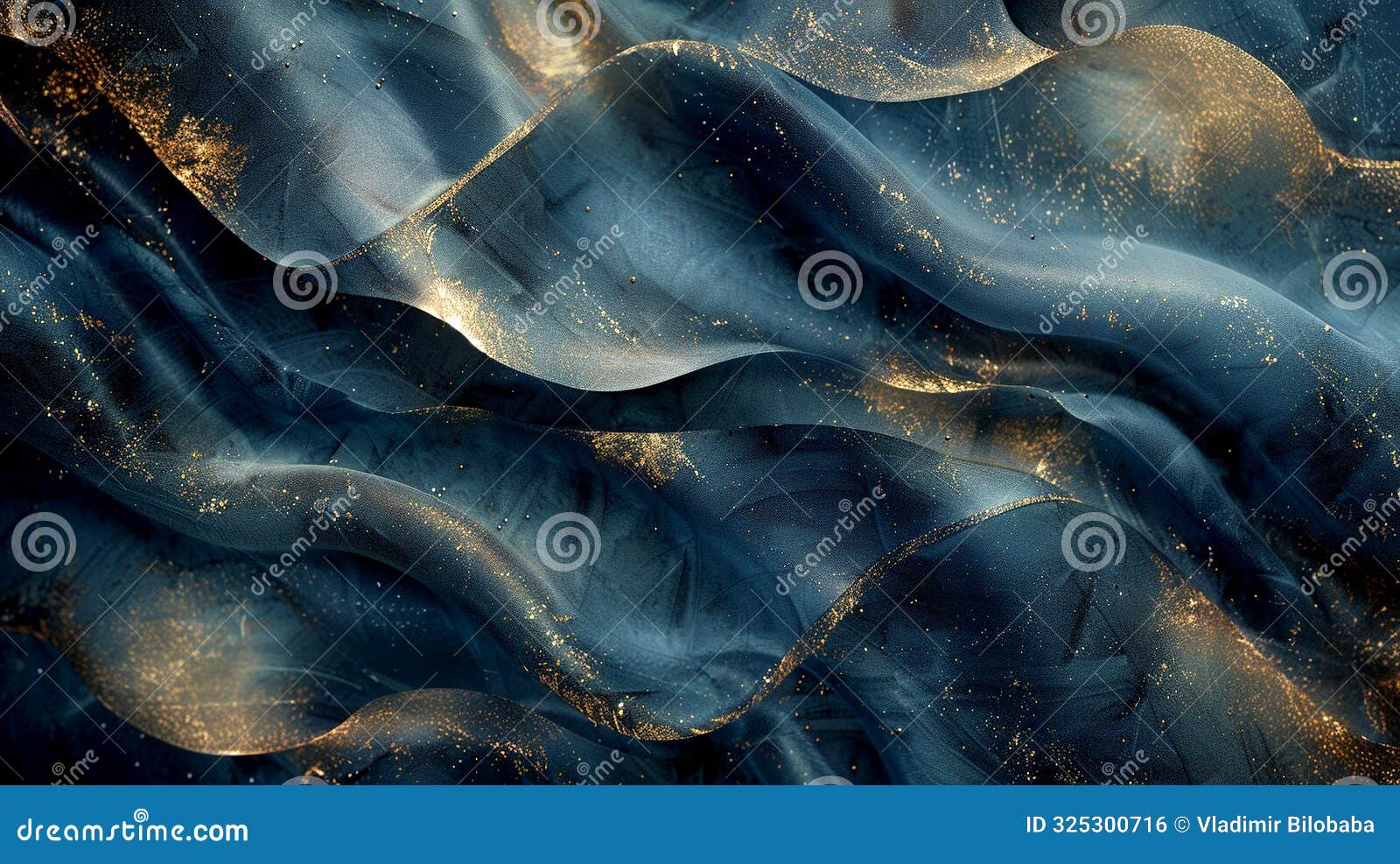 Abstract Blue and Gold Fabric Texture Stock Illustration - Illustration ...